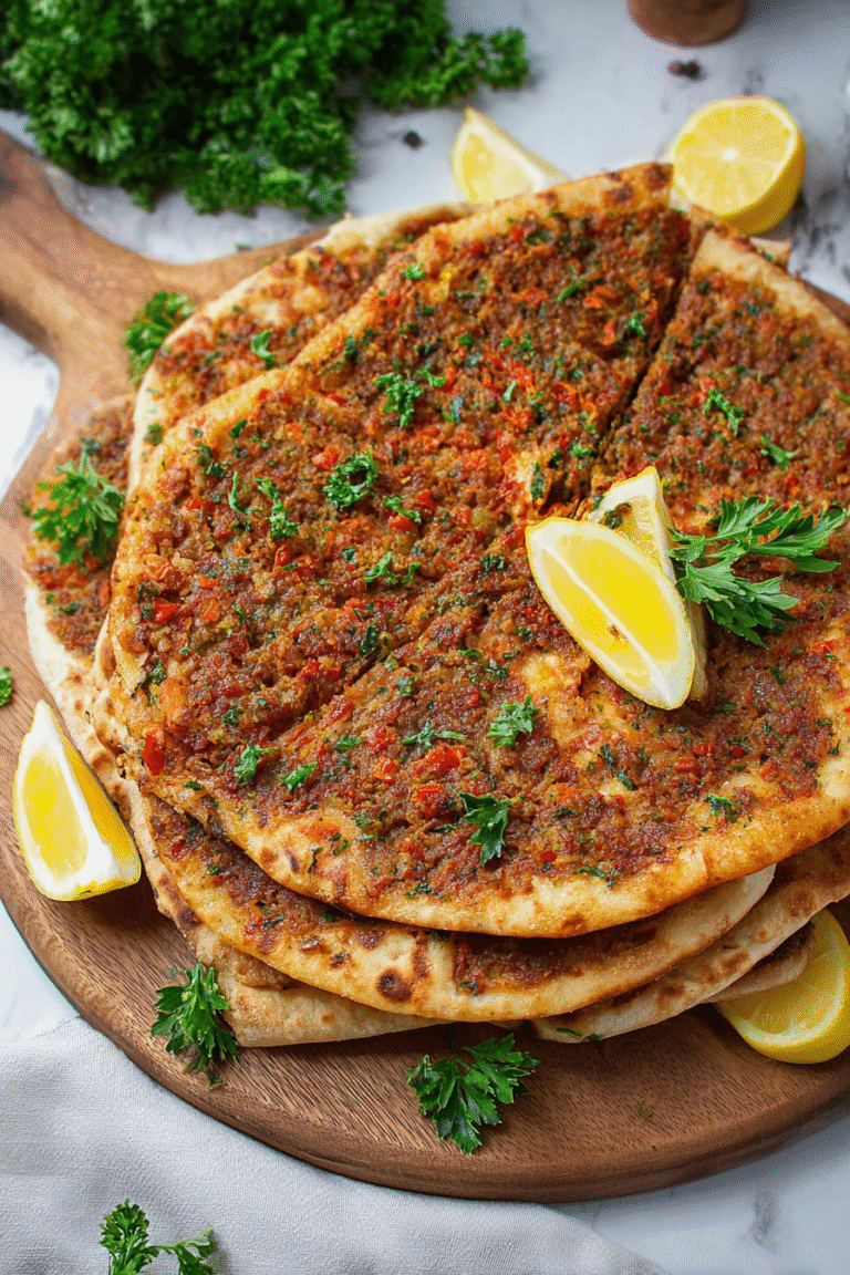 Lahmacun – Turkish Pizza/Flatbread - FastZestyRecipes